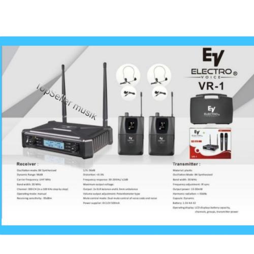 Jual Mic Wireless EV ELECTRO VOICE VR 1 DUAL CLIP ON DUAL HEADSET ...