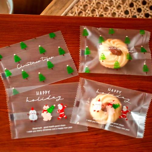 Jual plastik natal isi 100 lembar plastik kemasan cookies ukuran 10 x 7 ...