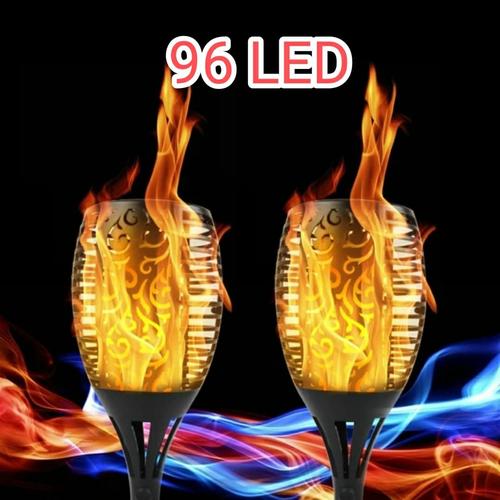Jual 96 led Lampu taman efek api OBOR tenaga surya solar cell - Jakarta ...