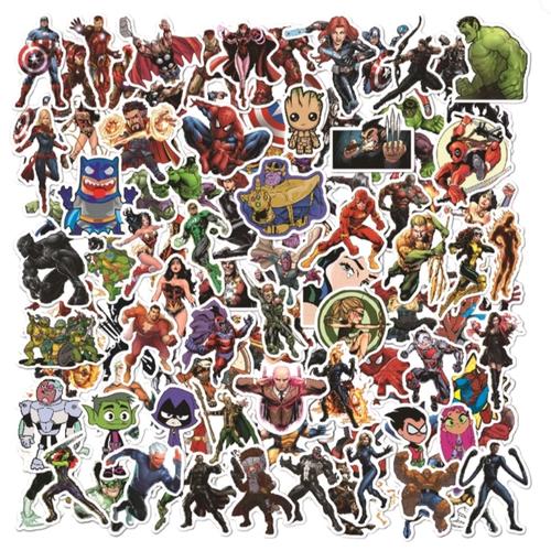 Promo 102 Pcs Sticker Marvel DC Avengers Captain America Stiker ...