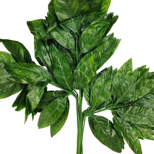 Jual Daun Mangga Artificial Cabang 3 Dekorasi Daun Manga Hijau Polos ...