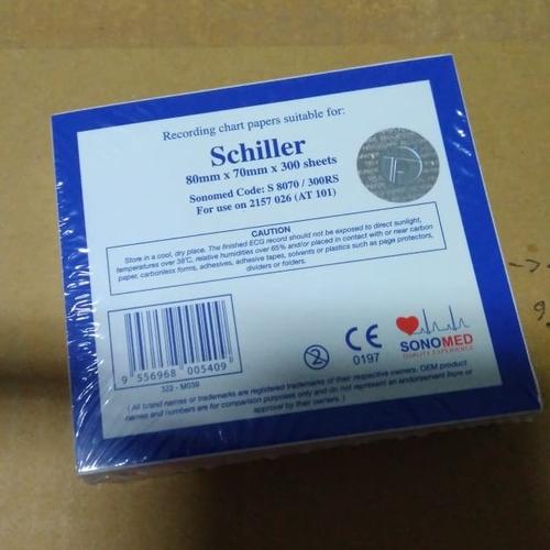 Jual Kertas ekg schiller AT 101 , 2157-026 #80mm x 70mm x 300 lembar ...