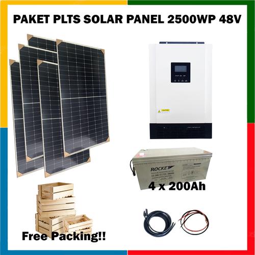 Jual Paket PLTS Hybrid On-Off grid 2500WP 200Ah x4 48V PLN - Jakarta ...