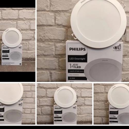 Jual philips led panel downlight eridani 3 7 10 14 22 watt plafon bulat ...