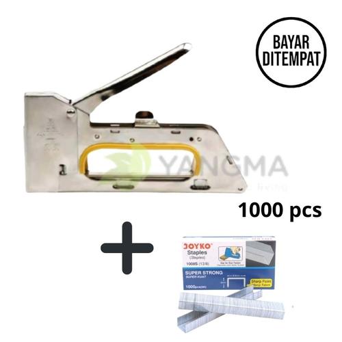 Jual Paket Staples Tembak Gun Tacker + Isi atau Refil 13/8 Stapler Jok ...