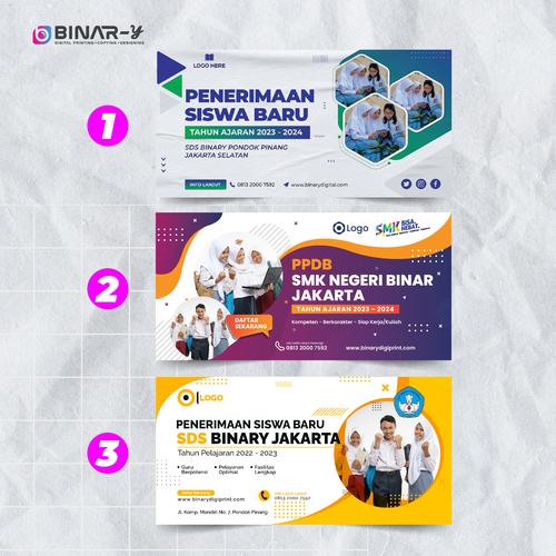 Jual Spanduk PPDB Sekolah Negeri/Swasta - 1, 50x100 cm - Jakarta ...