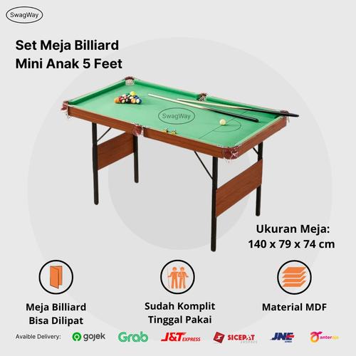 Jual Meja Billiard 5feet mini pool table anak 5ft 5 feet MDF - Kota ...