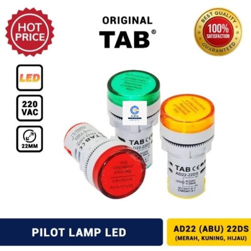 Jual Pilot Lamp LED 22mm AD22 Abu 22DS 220V AC TAB - Merah - Jakarta ...