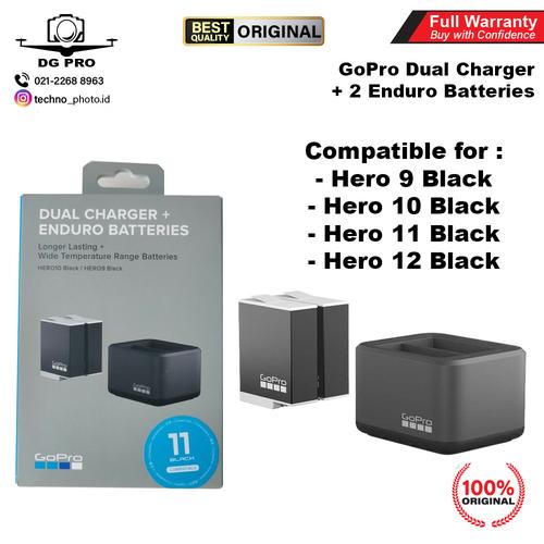 Jual GoPro Enduro Dual Battery Charger Hero 12 - 11 Go Pro Hero 10 ...