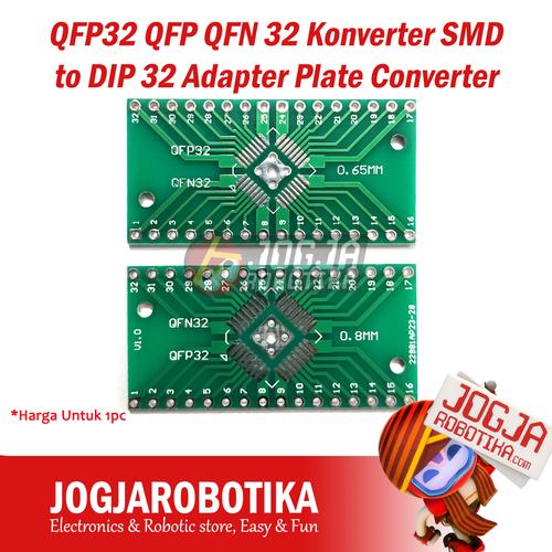 Jual QFP32 QFP QFN 32 Konverter SMD to DIP 32 Adapter Plate Converter ...