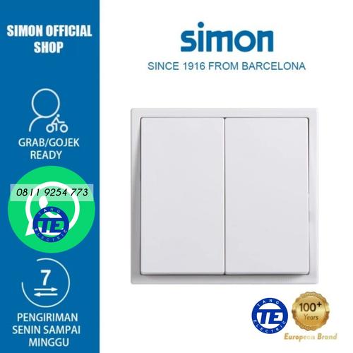 Jual Sakelar simon i7 Seri 2gang 1way Putih / Sakelar Double / Cetrekan ...