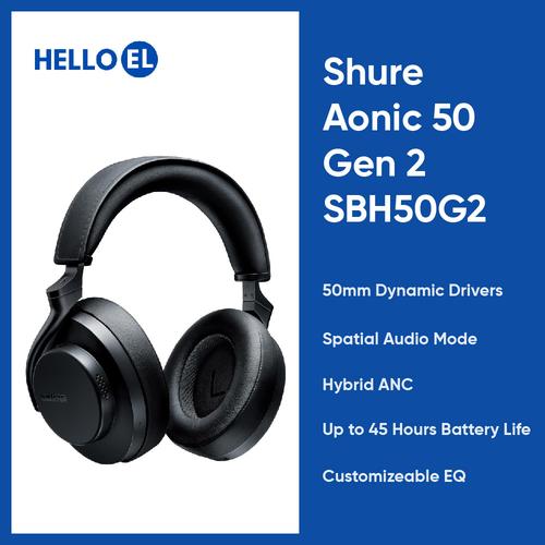 Jual Shure AONIC 50 Gen 2 Gen2 2nd Gen SBH50G2 ANC Wireless Headphone ...