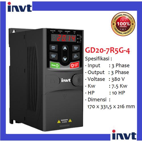 Jual Inverter INVT 7.5KW 10HP 3Phase 380V- GD-20 Variable Frequency ...