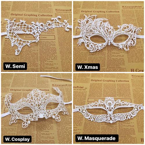 Jual Topeng Putih Murah Masquerade Mask Party Kostum Pesta Cosplay - W ...