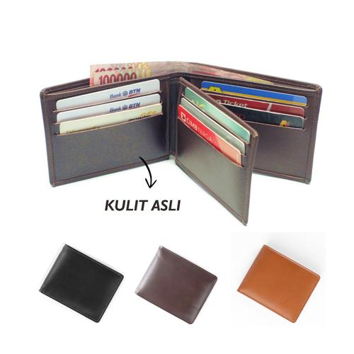 Promo Dompet pria kulit asli model lipat tempat kartu banyak coklat ...