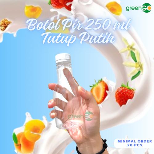 Jual BOTOL PIR 250 ML TUTUP PUTIH BOTOL PLASTIK BENING BOTOL SUSU ...