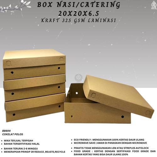 Jual Dus Nasi 20x20x6.5 Dus Nasi 20x20 Laminasi 325 Gsm (BB6K4 ...