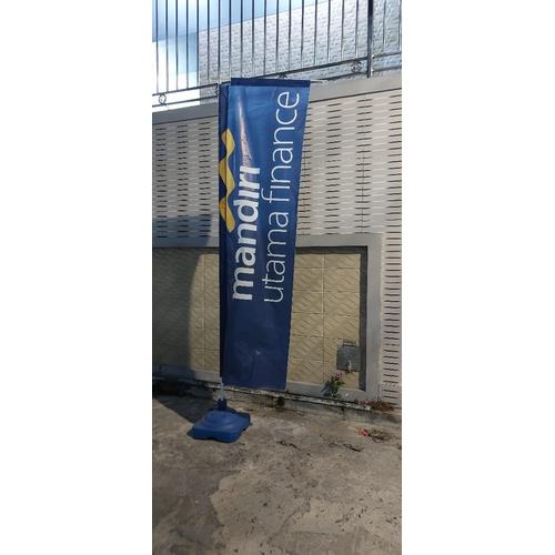 Jual flag banner flying banner edge flag banner tiang putih tanpa ...