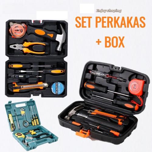 Jual ToolBox Alat Set Perkakas Palu Obeng Cutter Meteran tester listrik ...