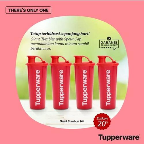 Jual giant tumbler tupperware 470ml botol minum anak sekolah orang ...