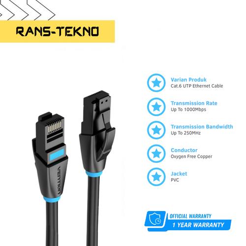 Jual Vention 3M Kabel LAN RJ45 Cat.6 UTP Ethernet Gigabit - IBK Round ...