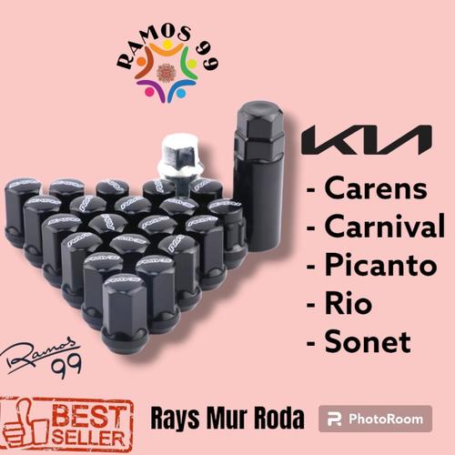 Jual KIA RIO SONET LUG NUT RACING BAUT RODA MUR RAYS VELG MOBIL BAJA 20 ...