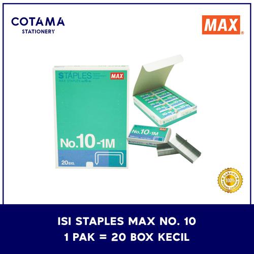 Jual Isi Staples Max No. 10-1M Original - 1 pack isi 20 box - Jakarta ...