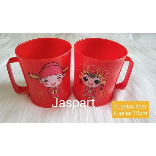 Jual GELAS COUPLE GELAS WEDDING SANGJIT GELAS MERAH WEDDING NIKAHAN 1 ...