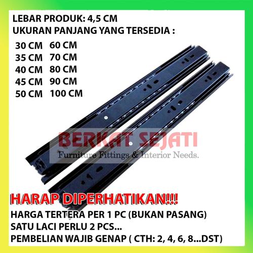 Jual Rel Laci Double Track FE45 x 35cm / 350mm Ball Bearing Full ...
