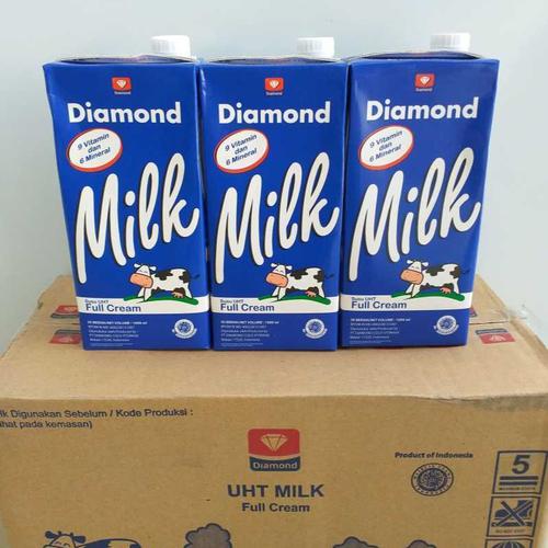 Jual 1 dus uht diamond full cream plain 1 L x 12 pcs - Kota Tangerang ...