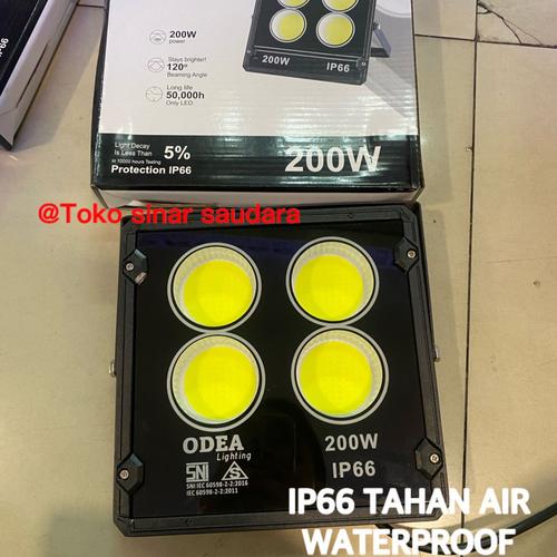Jual Lampu Sorot LED 200w led flood light 200 watt Putih / Kuning SNI ...