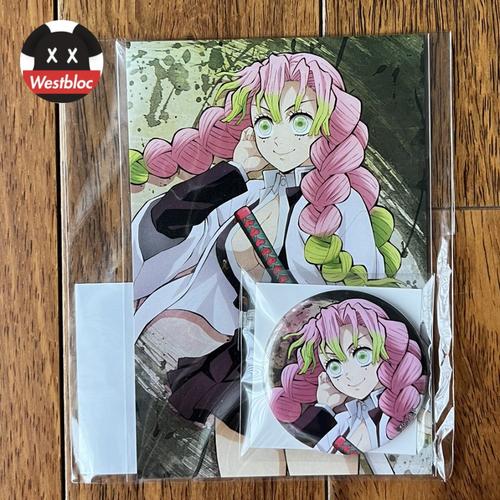 Jual Mitsuri Kanroji Can Badge + Postcard Set Kimetsu no Yaiba Demon ...