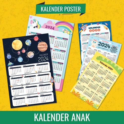 Jual Kalender Poster 2024 Kalender Anak Kalender Dinding Kalender ...