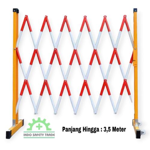 Promo Expandable Barrier Lipat Roda Safety Pagar Barikade Area Merah ...