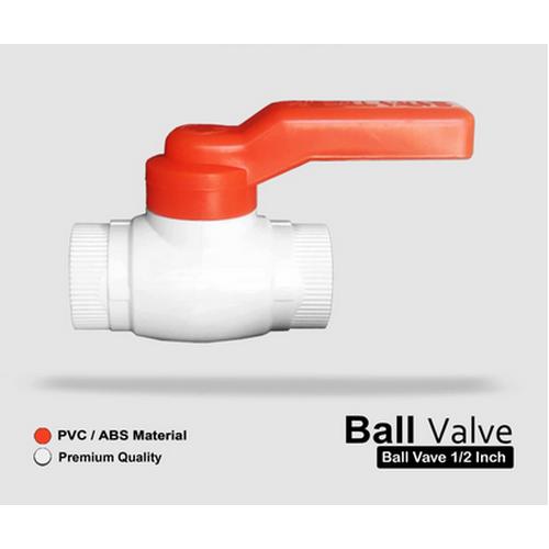Jual HPP Ball Valve Pvc PUTIH 1/2" 3/4" 1" | Stop Kran Pipa Putih Oren - 1/2" - Kota Bandung ...