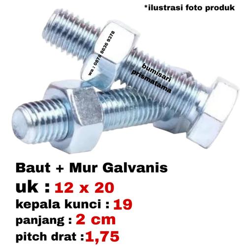Jual BAUT MUR 12 X 20 / BAUT MUR GALVANIS 12 X 20 / BAUT MUR MURAH 12 X ...