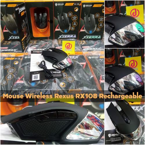 Jual Mouse Wireless REXUS RX108 108 Rechargeable Recas Improved ...