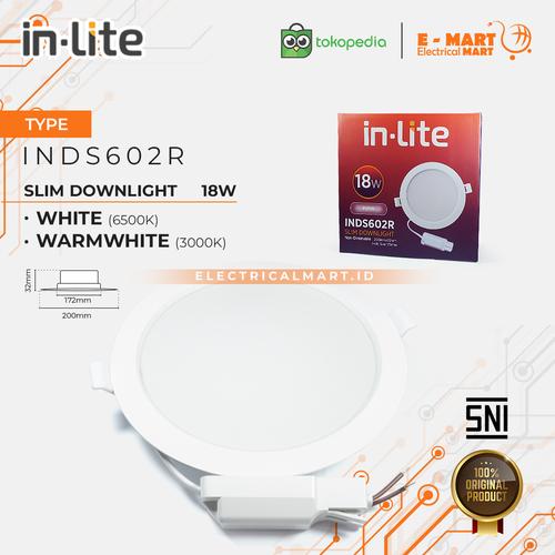 Promo INLITE Downlight Slim Panel LED IB IN-LITE 18W 18 Watt BULAT ...