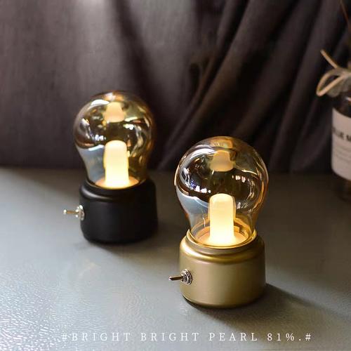 Jual Lampu tidur LED lampu bulb 5W mini lamp meja 11cm built-in baterai ...