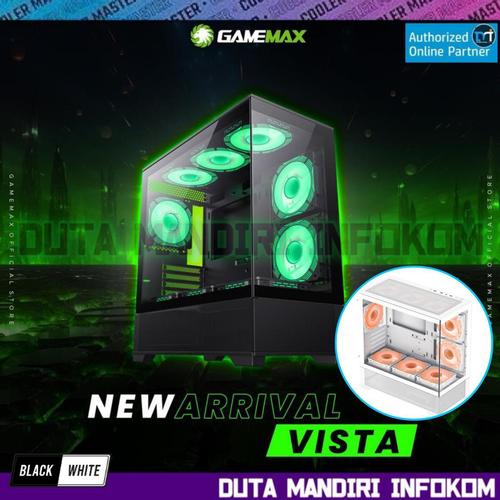 Promo Gamemax VISTA - Dual Tempered Glass m-ATX Gaming Case Cicil 0% 3x ...