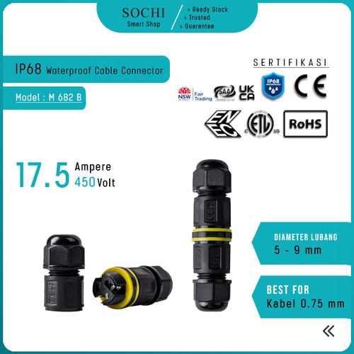 Jual Soket Konektor IP68 Waterproof Sambungan Kabel Listrik 0.75mm ...