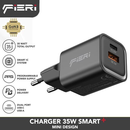 Jual Fieri Charger 35 Watt Mini Design Smart+ Dual Port GAN III PPS PD ...