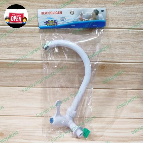 Jual SOLIGEN Kran Angsa Dapur Air Wastafel Plastik PVC New Soligen W1 ...