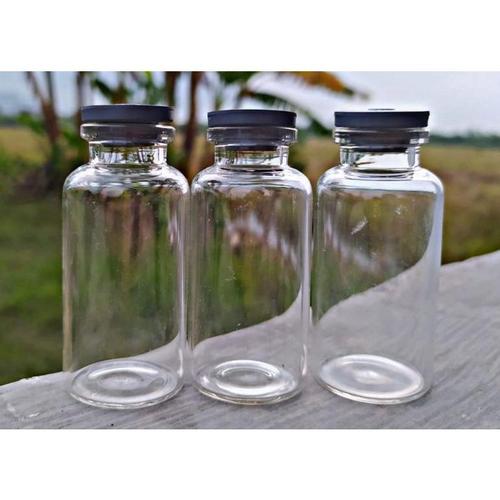 Jual botol vial/Botol kaca mini vial 20ml panjang tutup rubber stoper ...