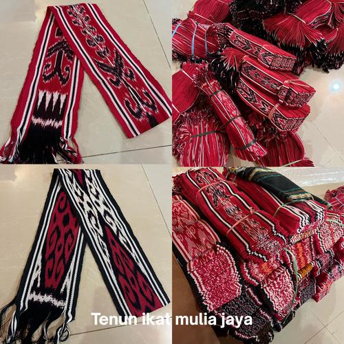 Jual syal selendang tenun ethnic rote ntt ntb kalimantan maron - Hitam ...