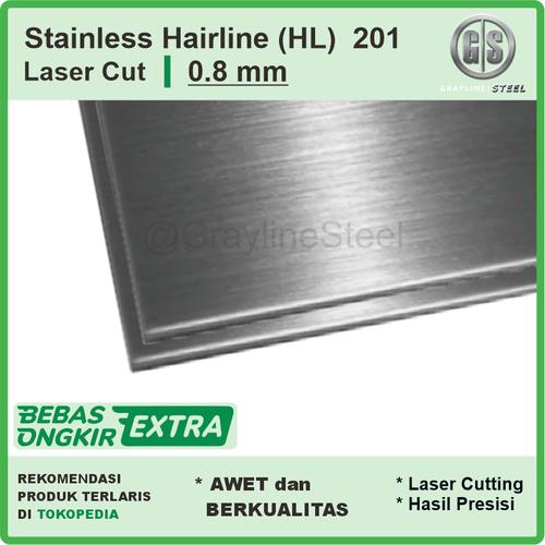 Jual 0.8 mm - Laser Cut SS 201 HL Plat Stainless Steel Hairline Custom ...