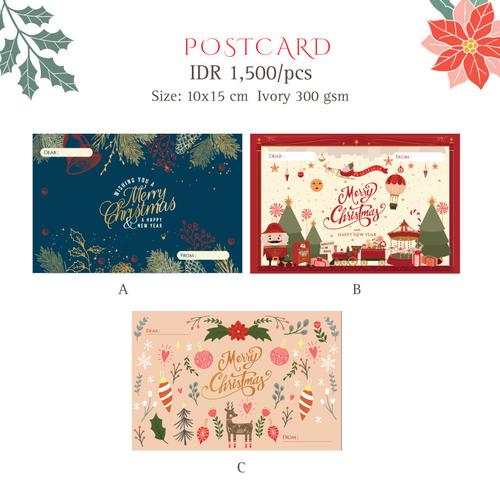 Jual Kartu ucapan natal bentuk postcard design unik - C Xmas deer ...