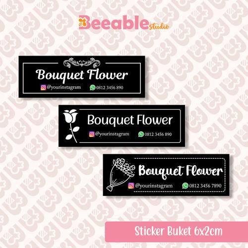 Jual Sticker Label Buket Bunga Custom 6x2cm - Kota Bandar Lampung ...