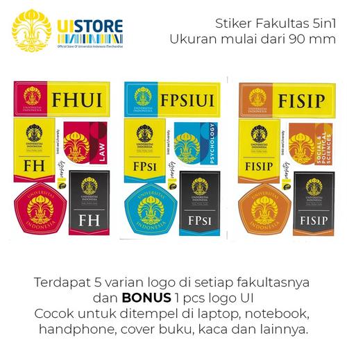 Jual Stiker Fakultas Universitas Indonesia 5in1 – Official Merchandise ...