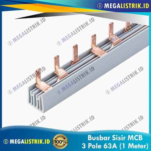 Jual Busbar Sisir MCB 3 Pole 63A ( 1 Meter ) Rel Jumper 3 Phase / 3P 18 ...